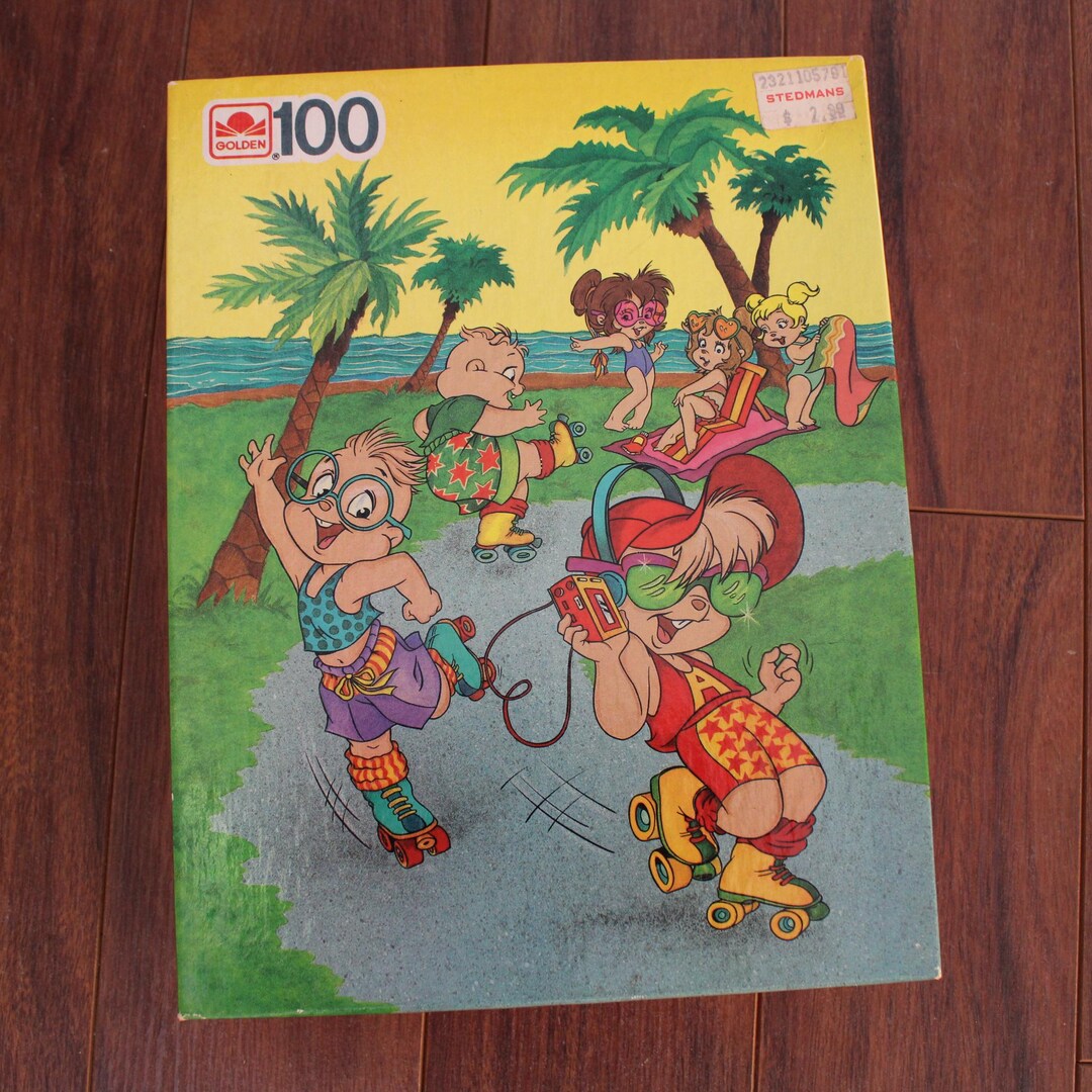 Vintage 1990 Chipmunks & Chipettes Beach Puzzle by Golden, 100 Pieces ...