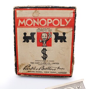 Vintage 1935 Monopoly Game Pieces & Cards (no Game Board/instructions ...