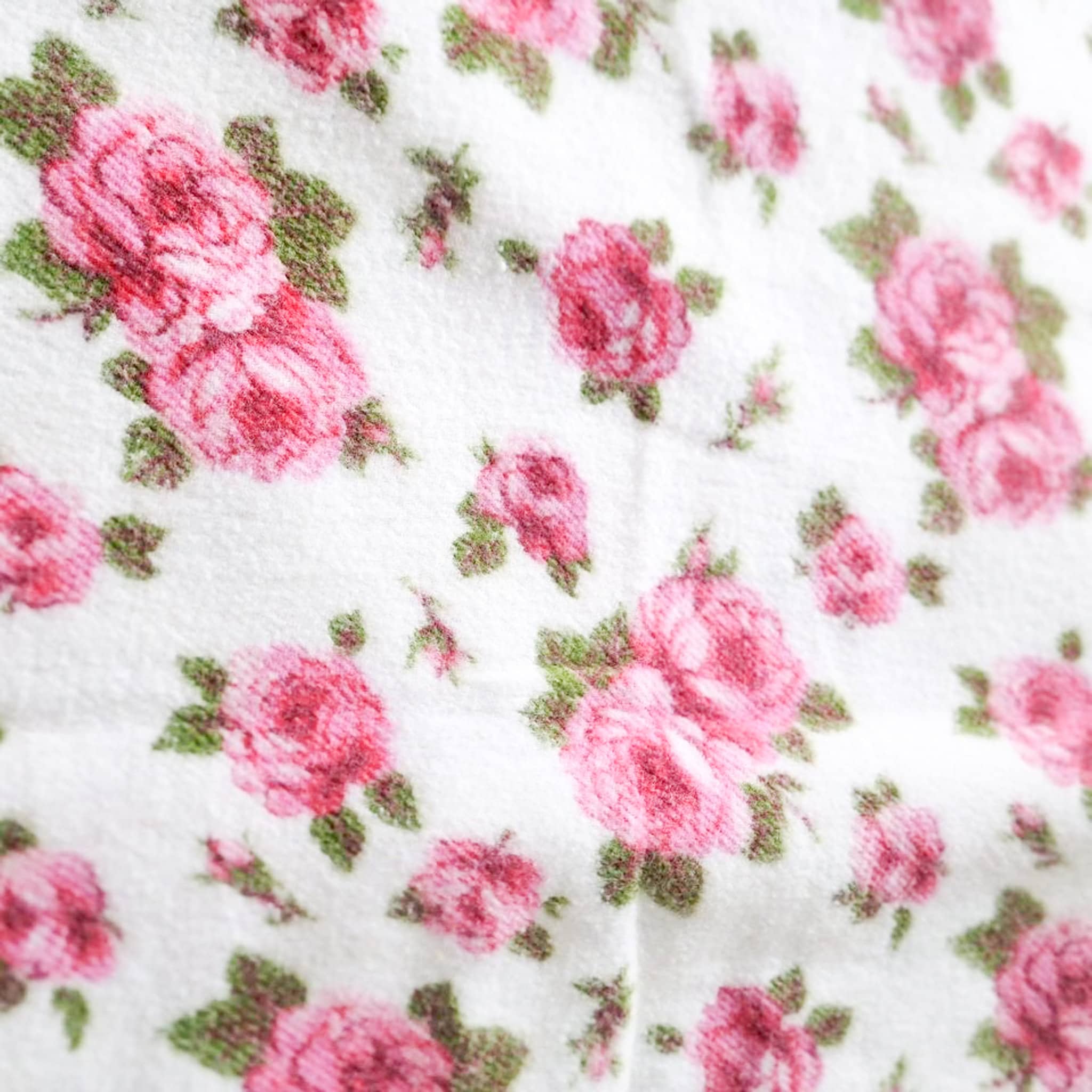 Vintage Floral Rose Blanket With Pink Binding - Etsy