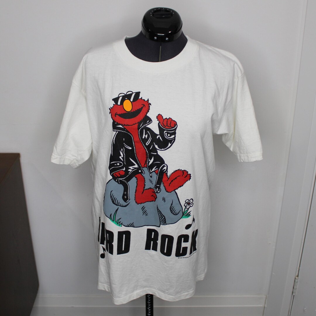 Rare Vintage 1990s Sesame Street Jim Henson Hard Rock/soft Rock Elmo T ...