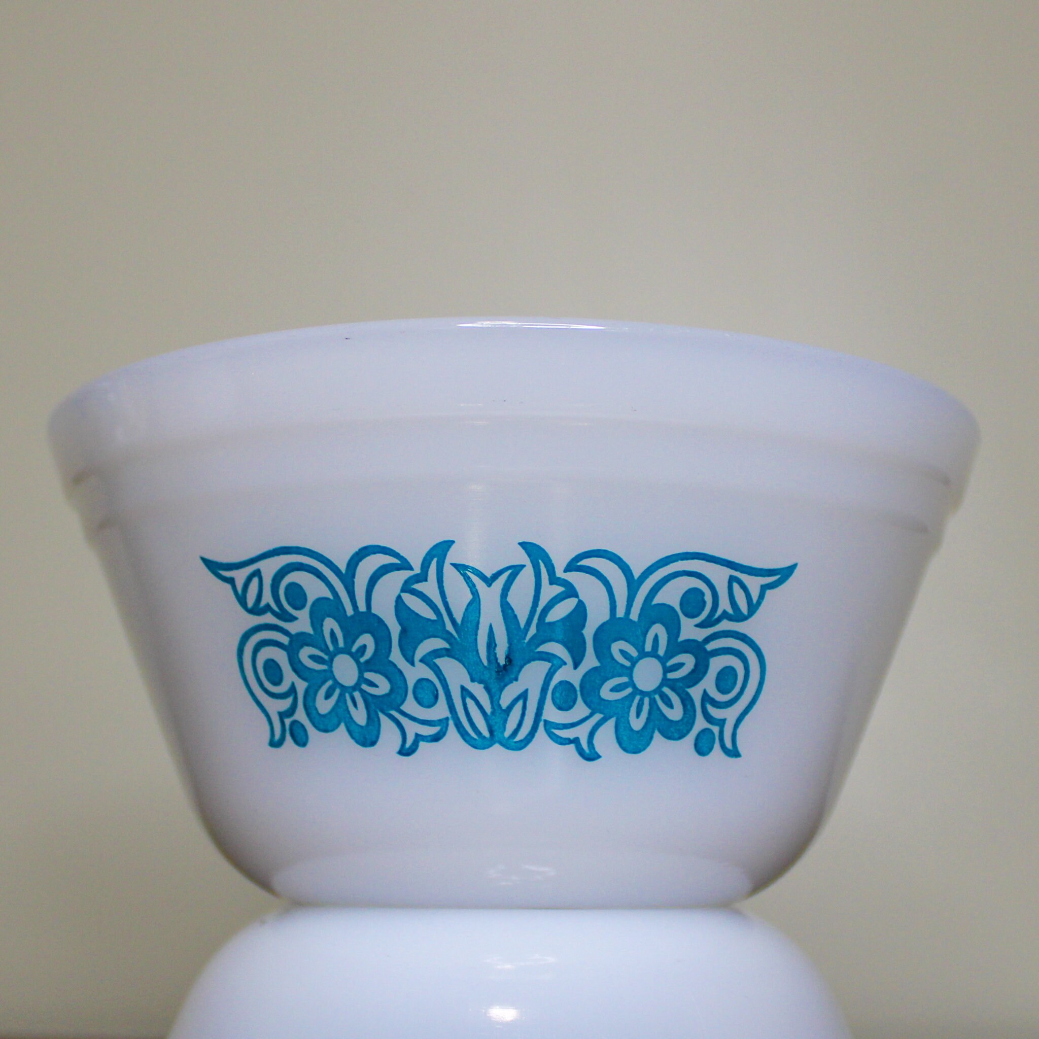 Vintage Federal Glass Blue Tulip Milk Glass Bowl Set X2 - Etsy