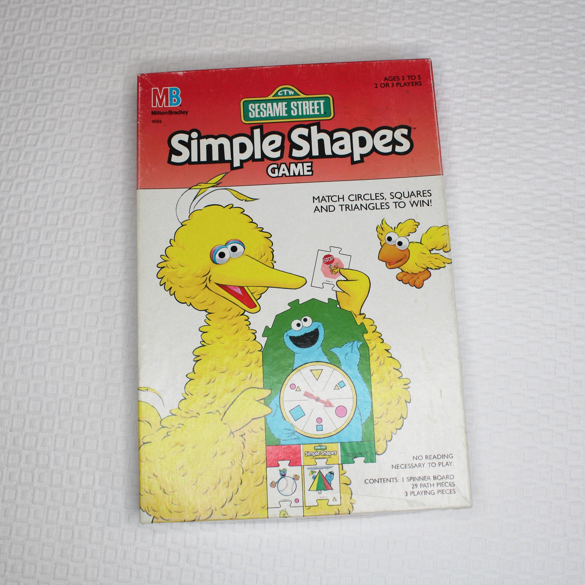 Vintage Sesame Street Simple Shapes Children's Game - Etsy