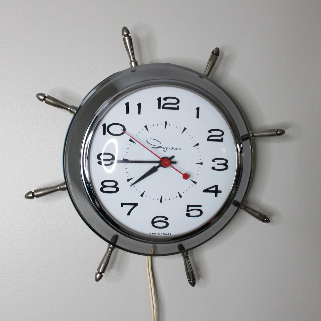 Vintage 1970s Ingraham Canadian Clock Co., Toronto Electric Plug in ...