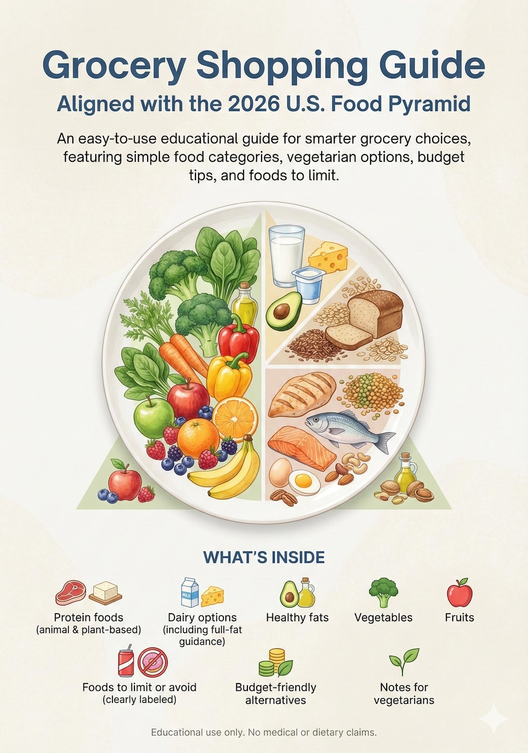 Liste de courses 2026 de la pyramide alimentaire | nouvelles ...