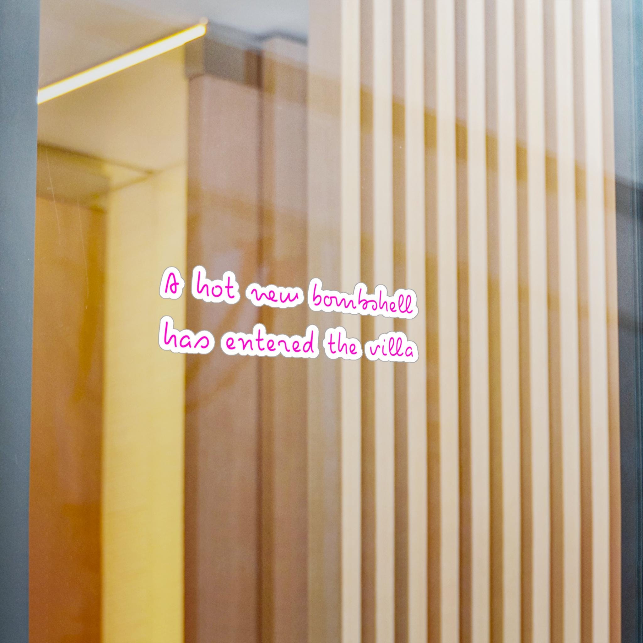 A Hot New Bombshell Has Entered the Villa| Kiss-cut Vinyl Sticker ...