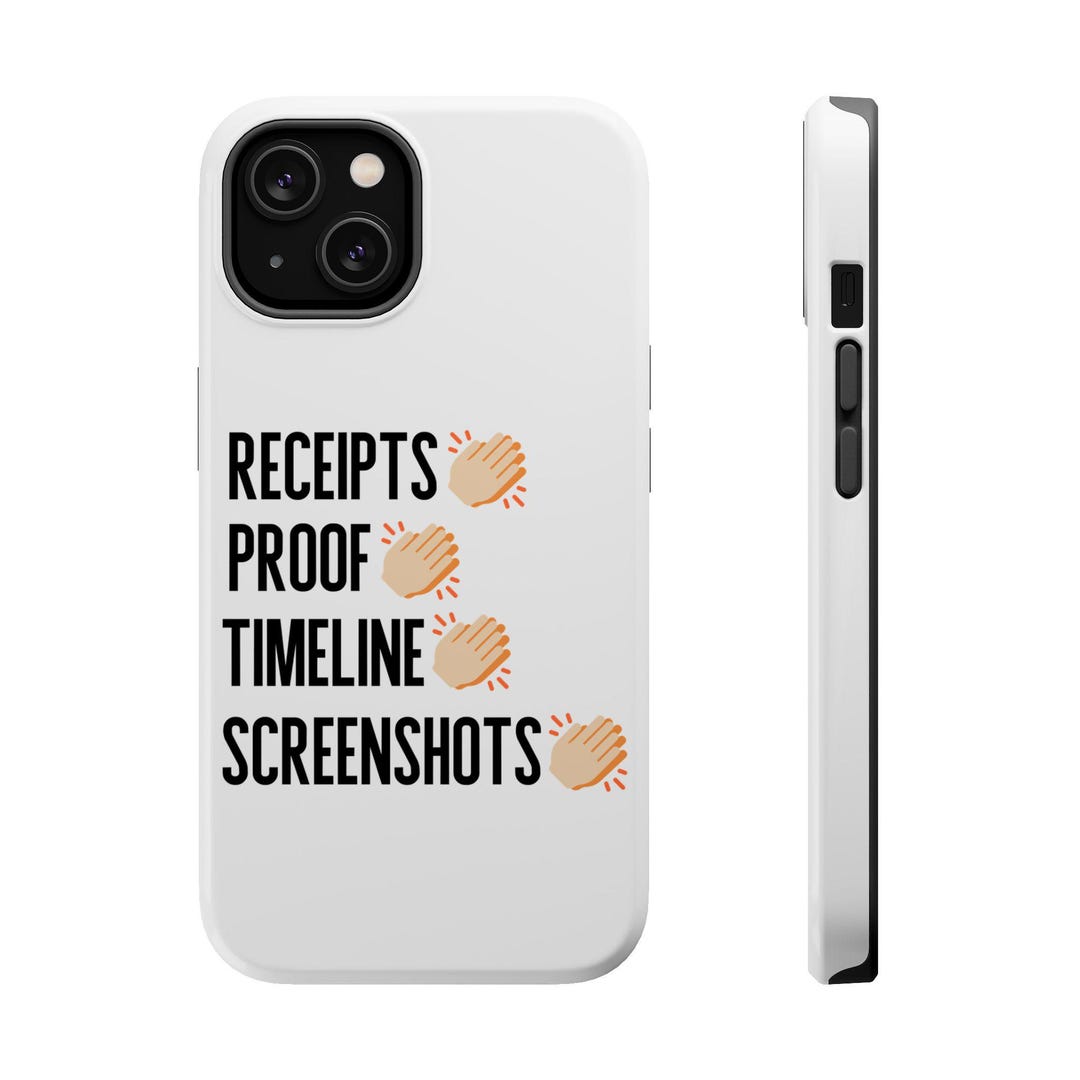 RHOSLC Receipts Proof Timeline Screenshots Magnetic Tough Cases ...