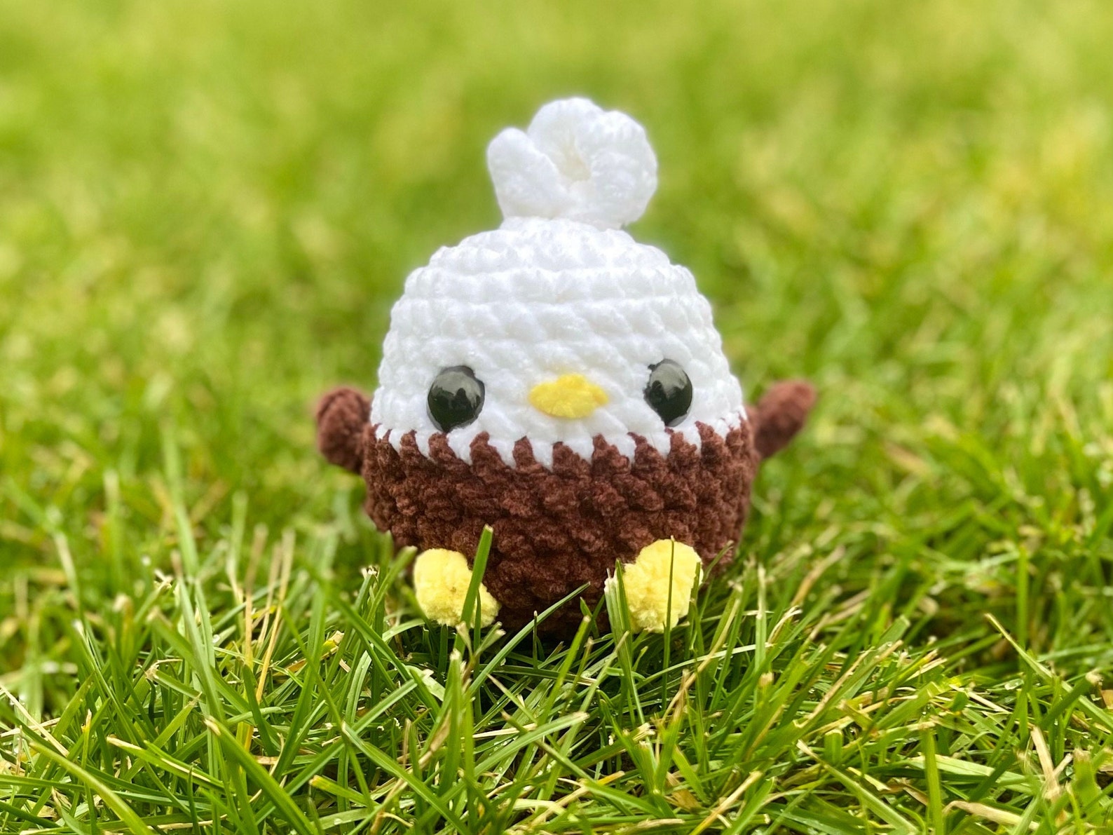 Plush Baby Eagle Decor Cute Stuffed Animal Amigurumi Mini Bird Toy ...