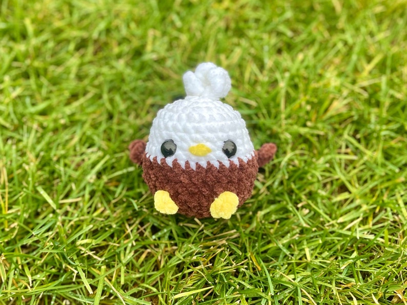 Plush Baby Eagle Decor Cute Stuffed Animal Amigurumi Mini Bird Toy ...