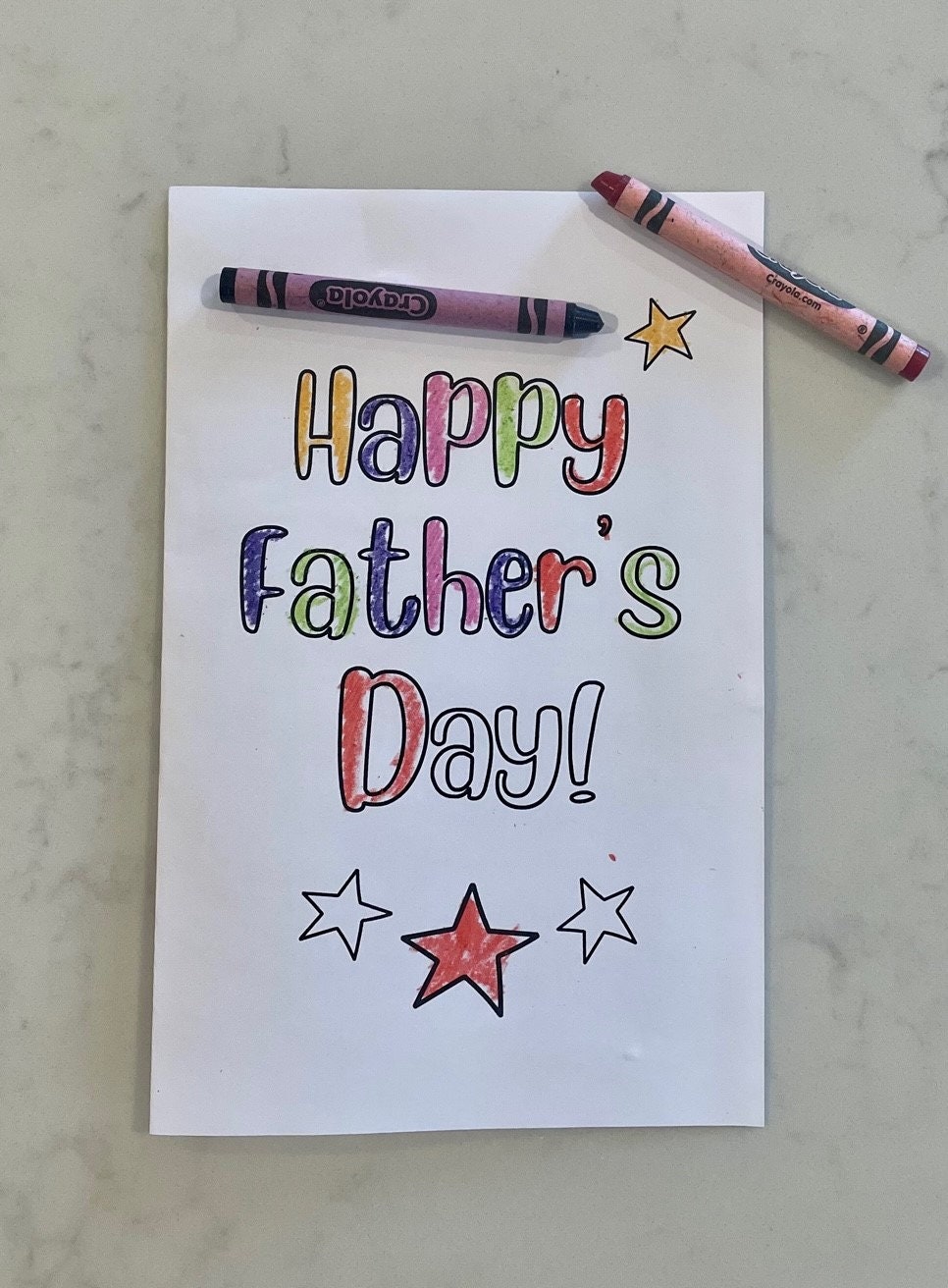 Father's Day Printable Card | Fill in the Blank | Foldable Card - Etsy