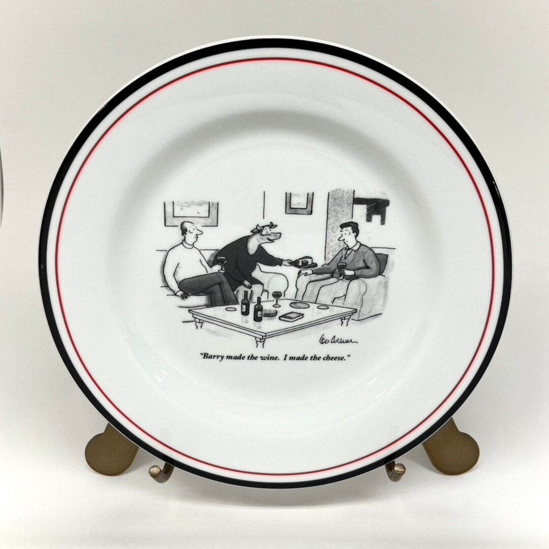 VTG Restoration Hardware New Yorker Cartoon Funny Comic Plates, 1995 ...
