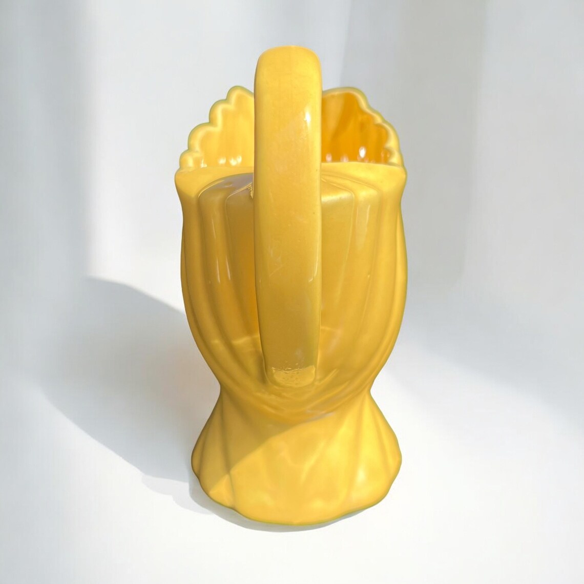 Vintage 1930s BAUER Cal-art Pottery Yellow Swirl Vase Pitcher Gravy ...