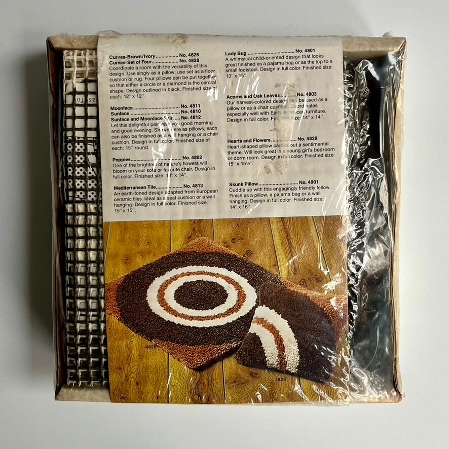 Vintage 1970s ARTCRAFT Concepts Latch Hook Shag Rug Kit 4826/4828 Retro ...