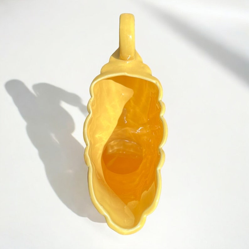 Vintage 1930s BAUER Cal-art Pottery Yellow Swirl Vase Pitcher Gravy ...