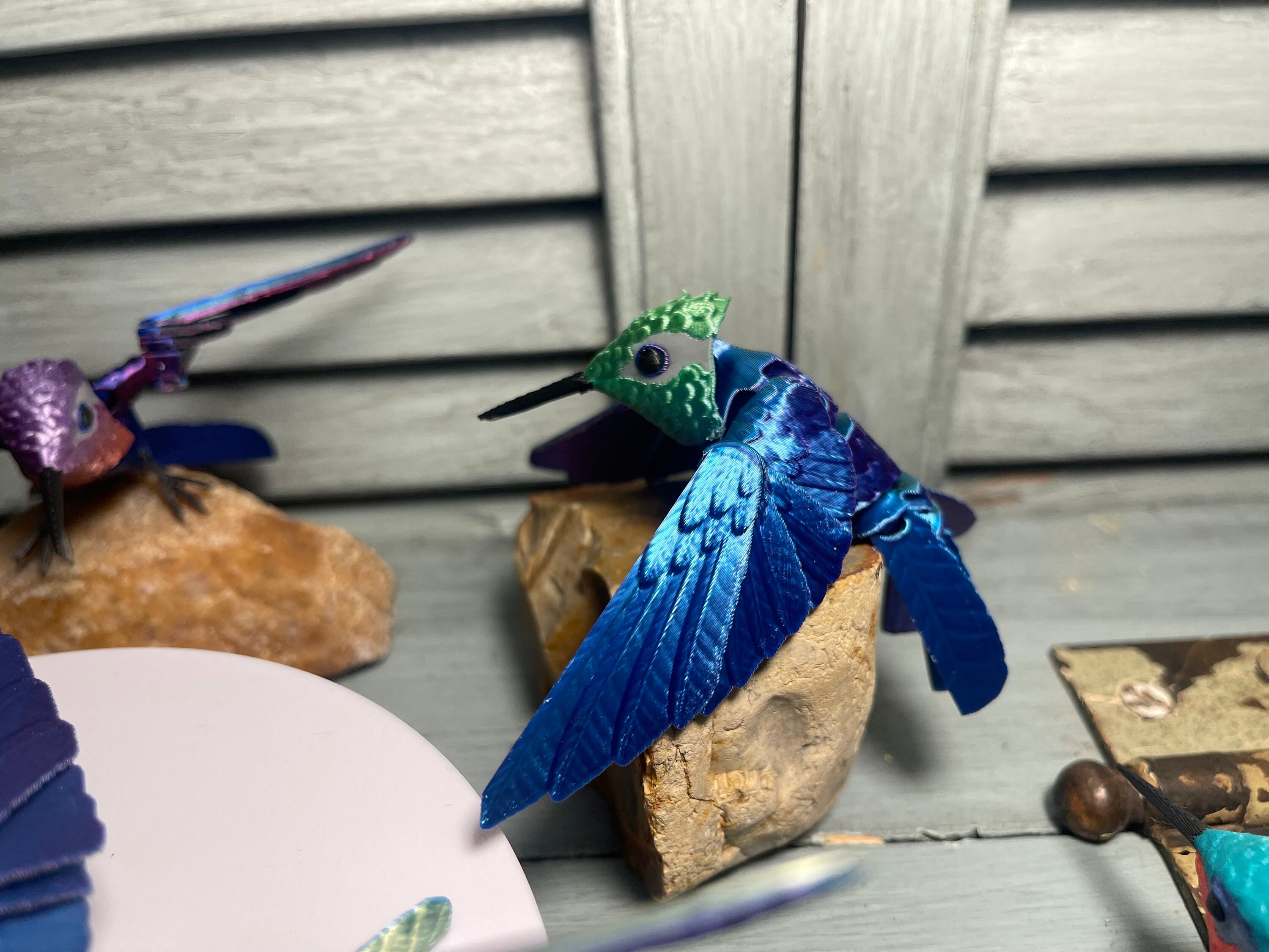 3D Printed Articulated Hummingbird: Biodegradable PLA Decor - Etsy