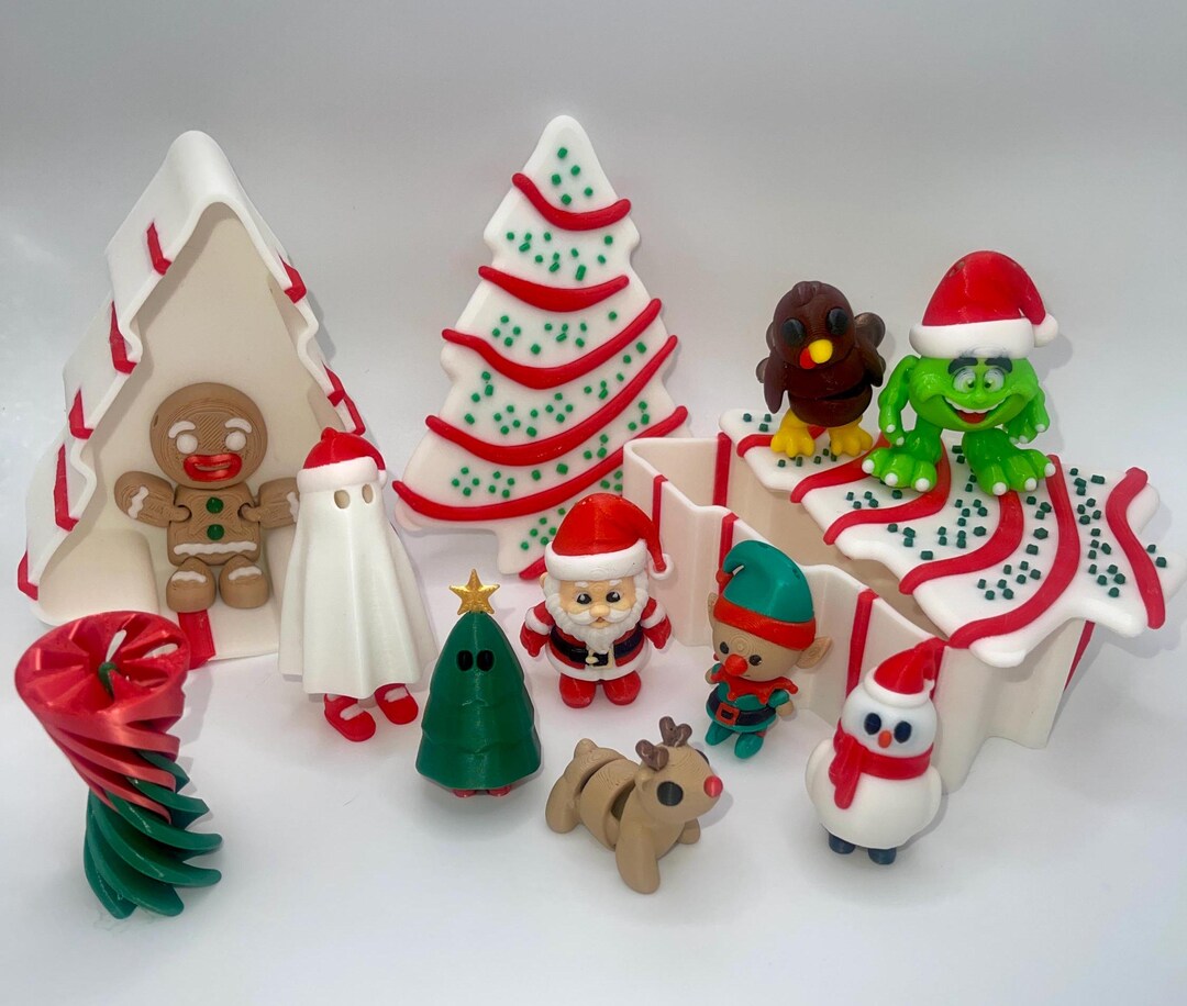 Christmas Mystery Mini Flexi Fidgets - Holiday Fidget Pals Gift Set - Etsy