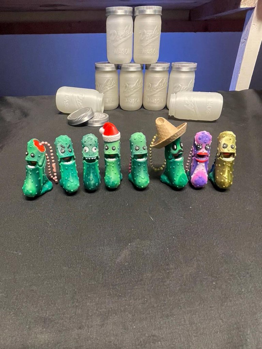 Pickle Fidget Toy: Sensory Keychain Backpack Charm - 3D Printed Pickle ...