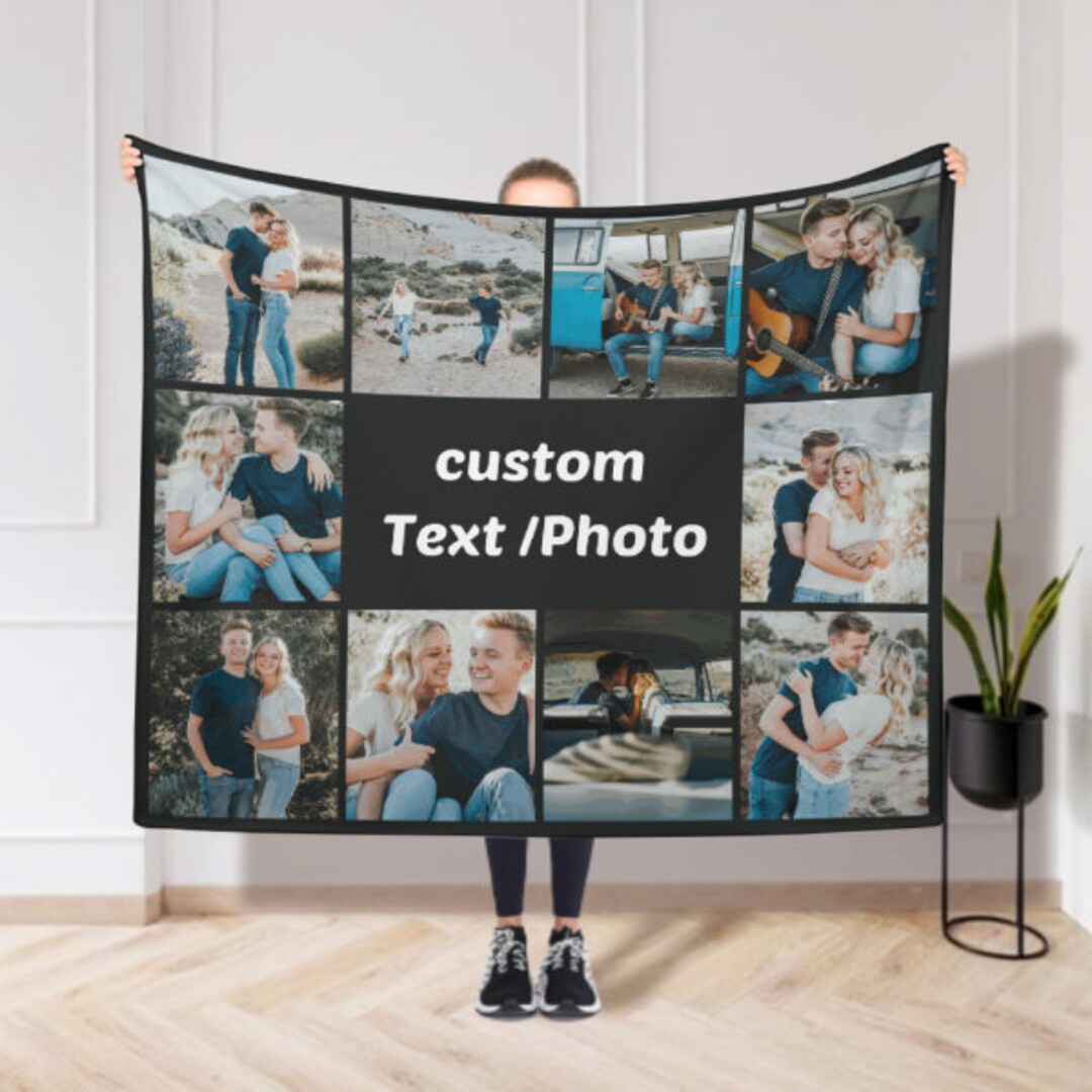 Customizable Photo Blanket Collage, Super Cozy Blanket, Personalized ...