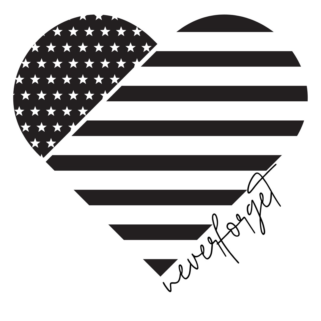 Never Forget American Flag Heart SVG/PNG - Etsy
