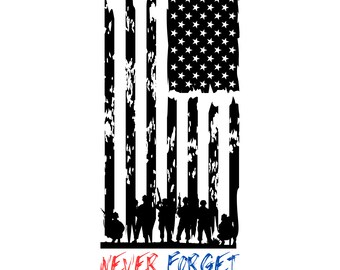 Never Forget American Flag Heart SVG/PNG - Etsy