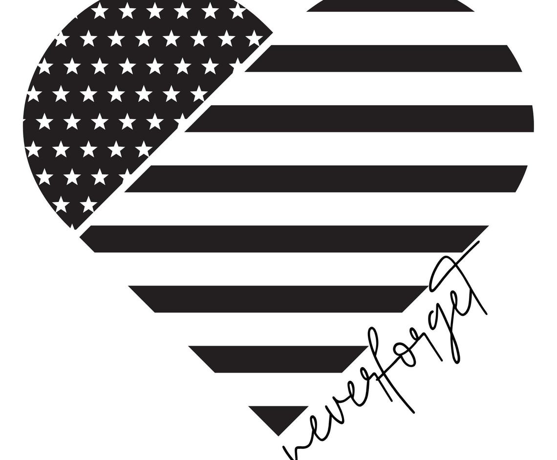 Never Forget American Flag Heart SVG/PNG - Etsy