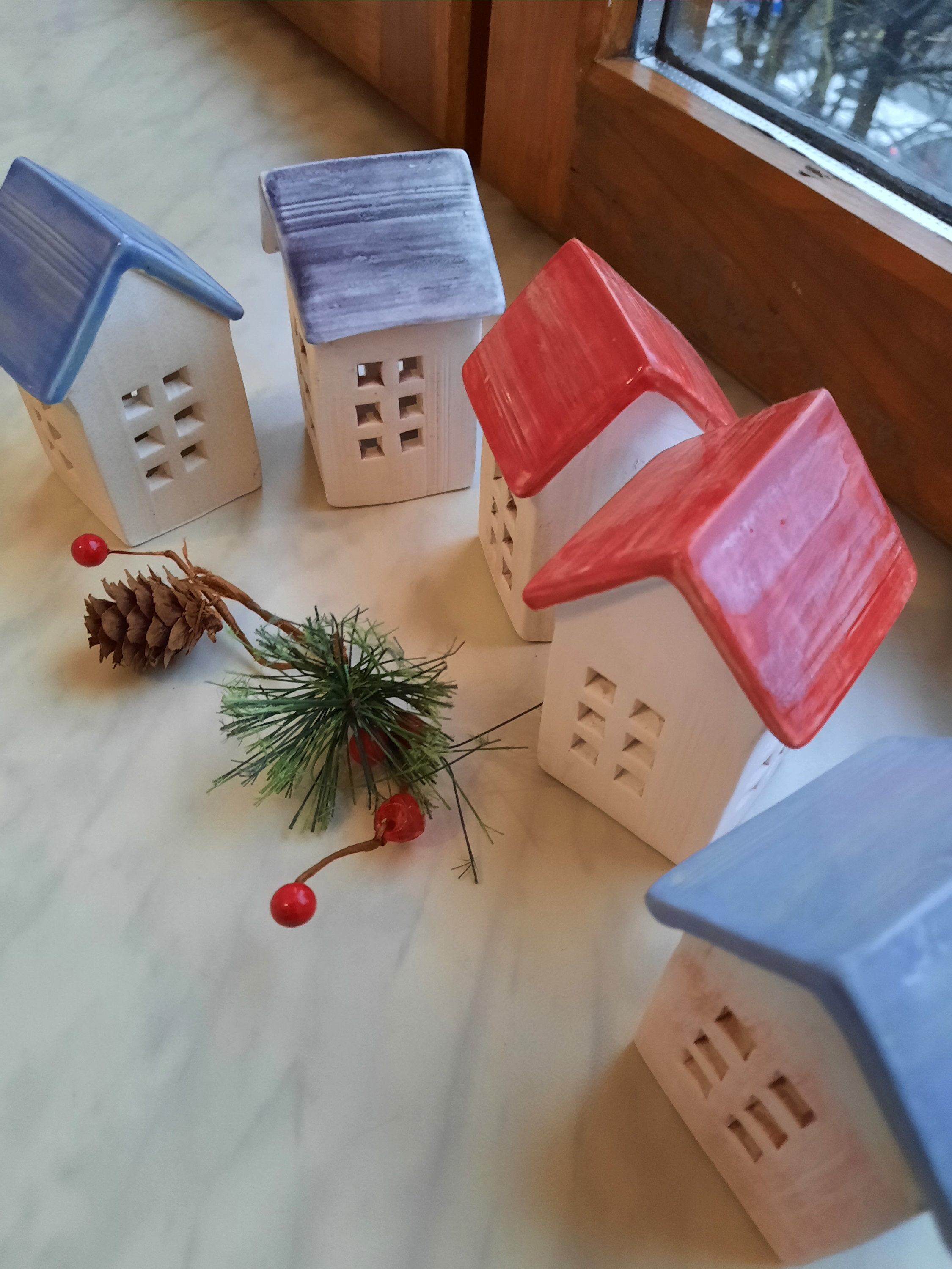 Colorful Ceramic House, Tea Light Holder - Etsy