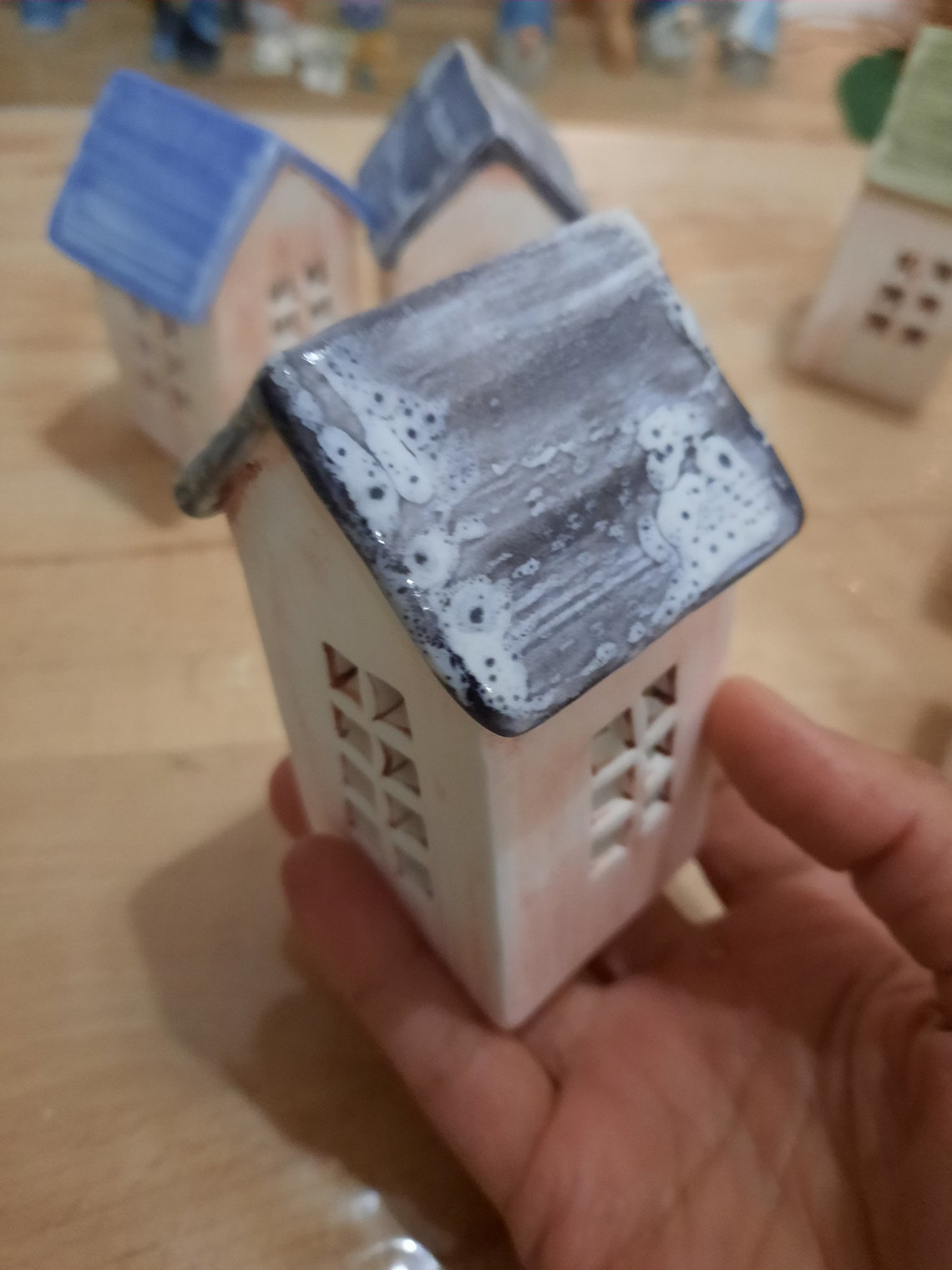 Colorful Ceramic House, Tea Light Holder - Etsy