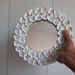 Wall Mirror With White Ceramic Frame. Small Round Mirror - Etsy