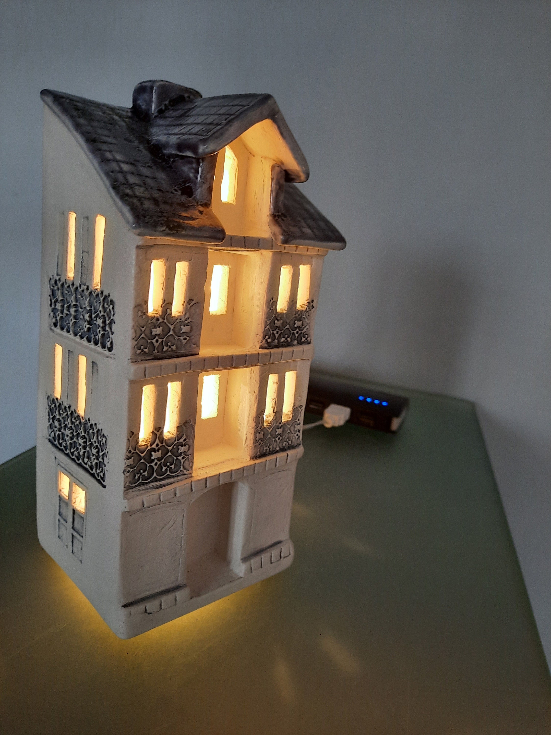 Mini Ceramic House in White Color Tea Light Candle Holder - Etsy