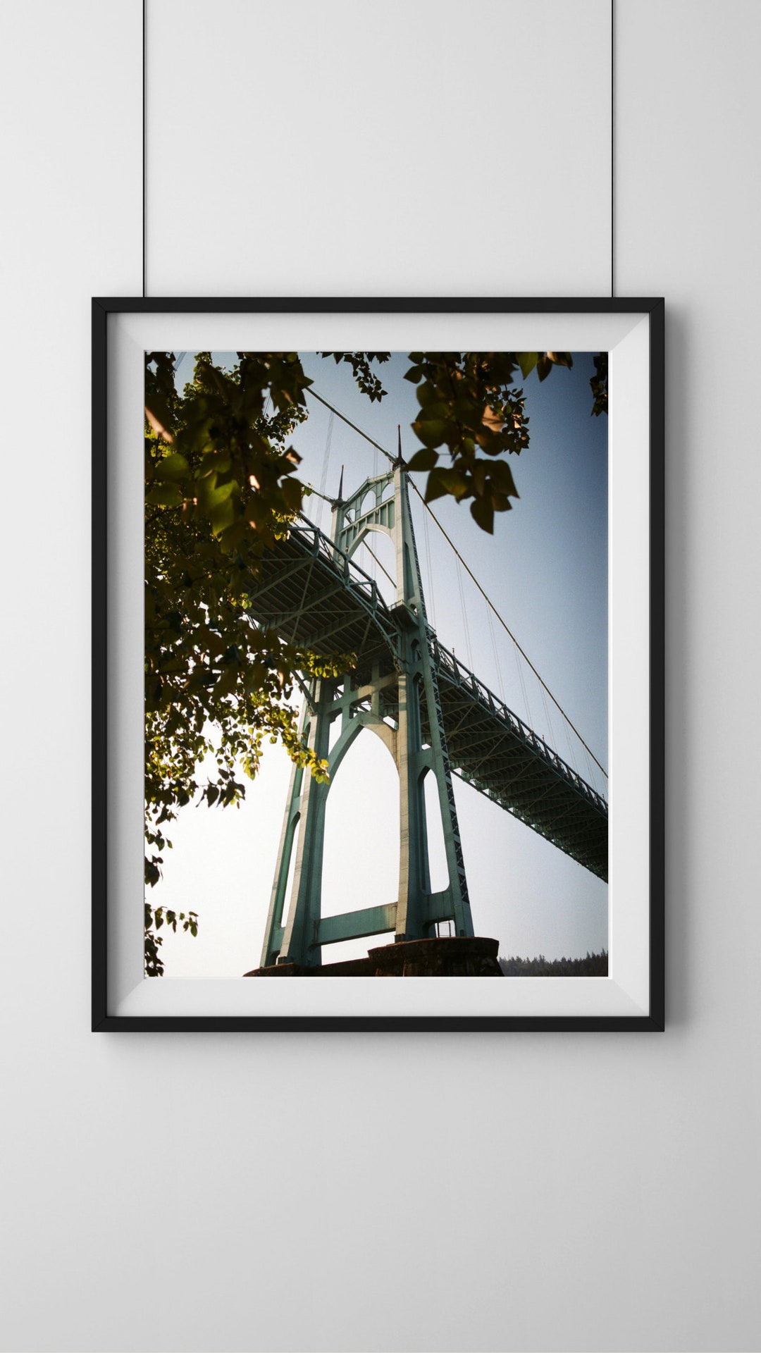 Art Print of Bridge, Wall Art of Cityscape - St Johns Bridge Portland ...