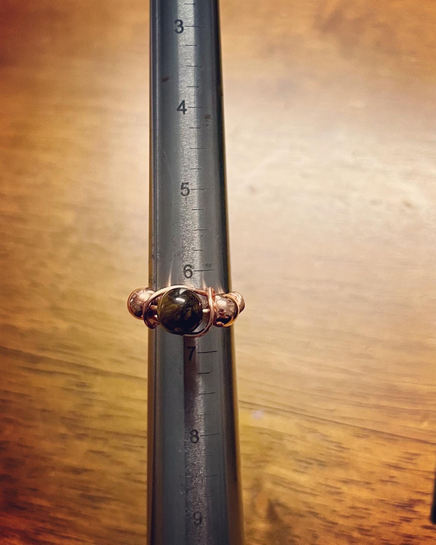 Tigers Eye Copper Wire Wrap Bead Ring Handmade Jewellery Gift - Etsy