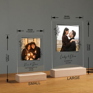 Personalized LED Photo Plaque Night Light | Custom Couple Photo Plaque ...