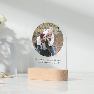 Custom LED Photo Acrylic Plaque With Stand | Personalized Picture ...