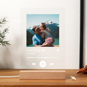 Custom Music Plaque With Stand Personalized Picture Frames Custom Song Plaque Music Lover Gift ...