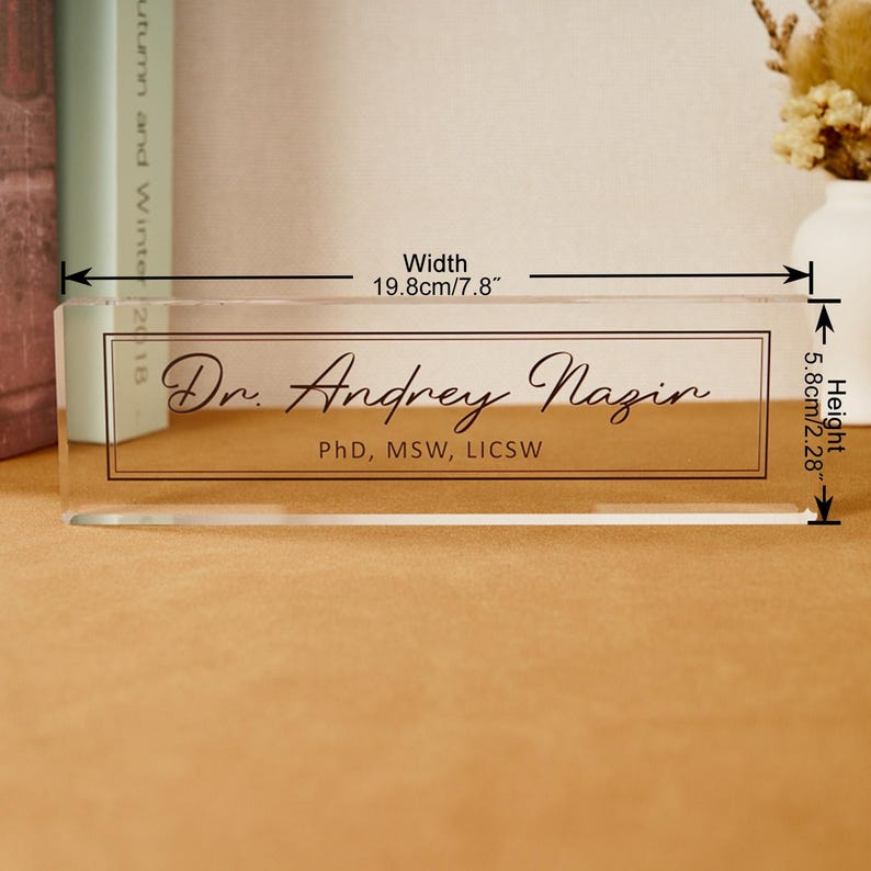 Phd Graduation Gift Desk Name Plate, Custom Acrylic Name Sign ...