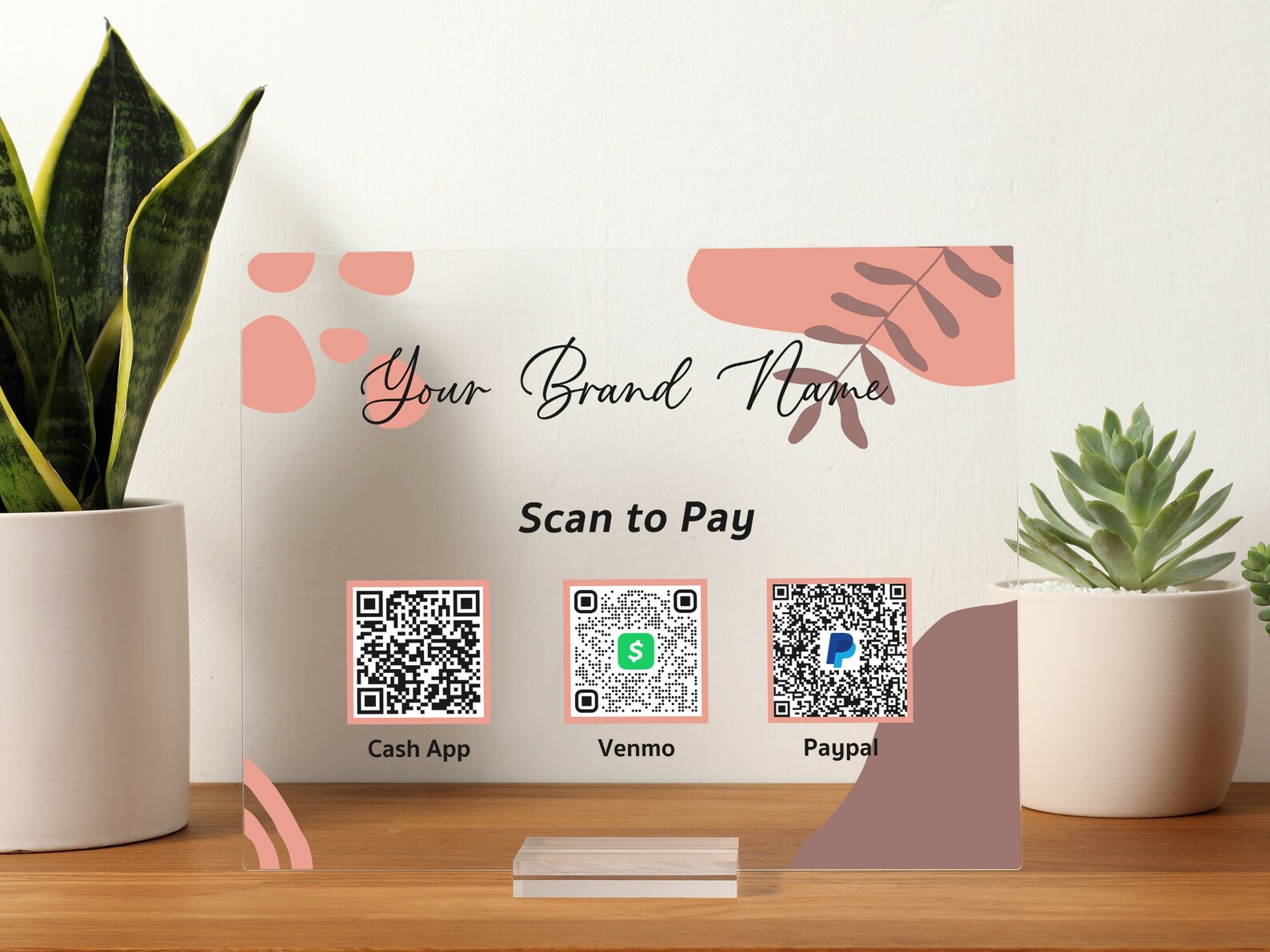 Multi QR Code Sign | Payment Business Social Media Sign | Instagram ...