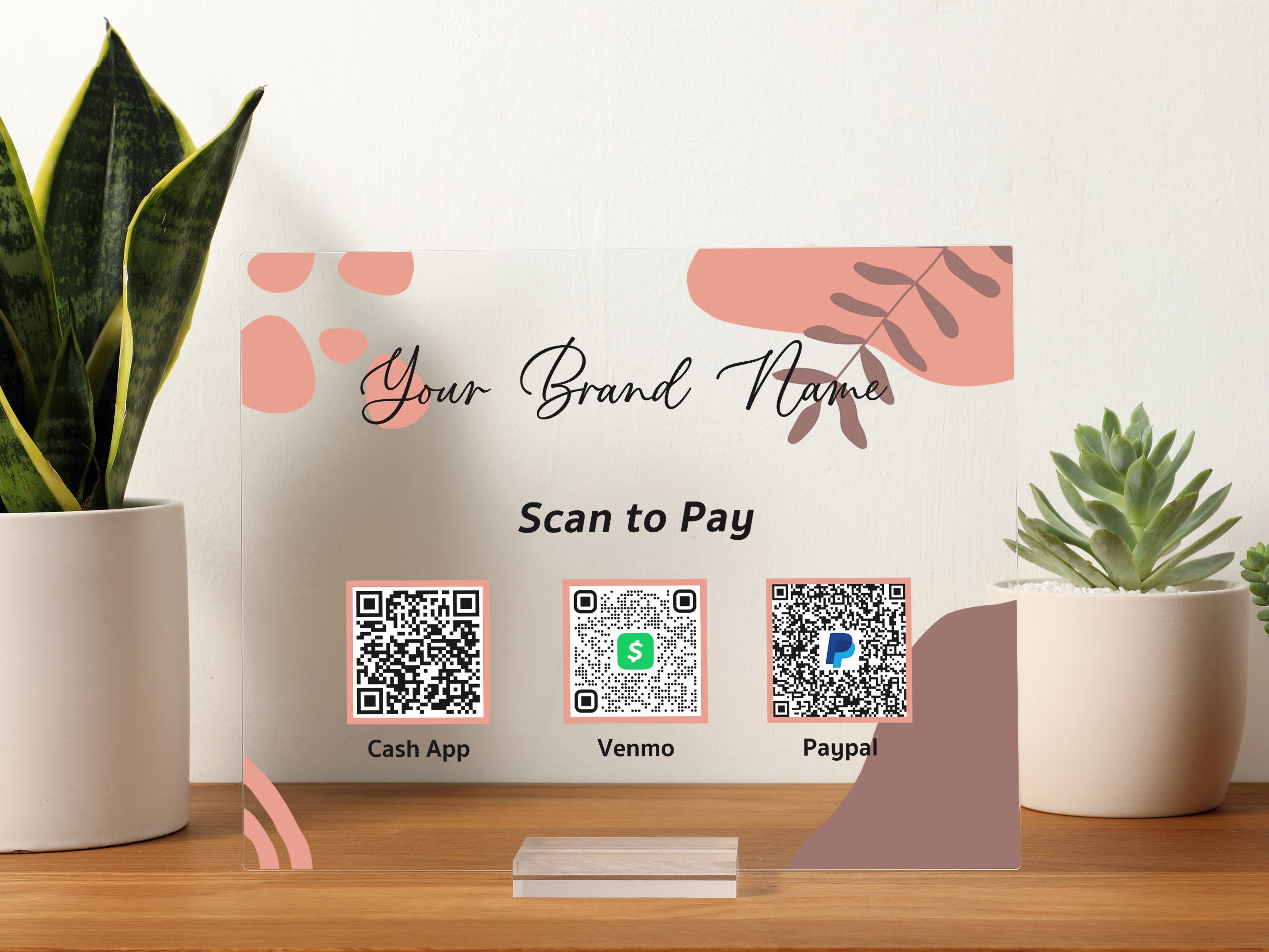 Multi QR Code Sign | Payment Business Social Media Sign | Instagram ...