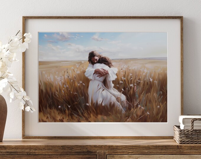 The Pasture He Provides LDS Art Jesus With Sheep the Good Shepherd ...