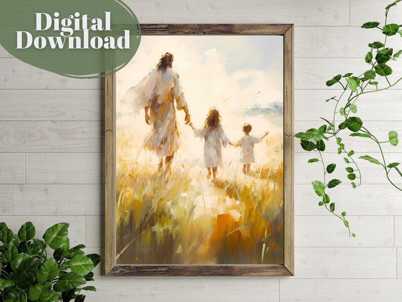 His Guiding Hand Digital Download Jesus Christ Walking - Etsy