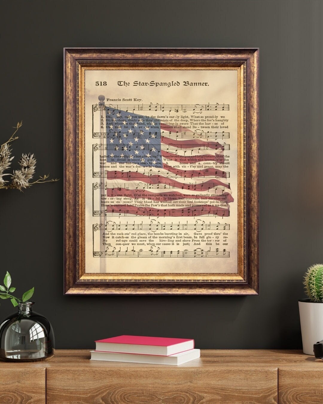 The Star Spangled Banner Digital Art Print | Patriotic Sheet Music ...
