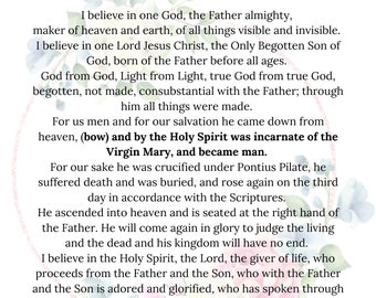 Nicene Creed - Catholic Profession of Faith - Catholic Prayers - Fleur ...