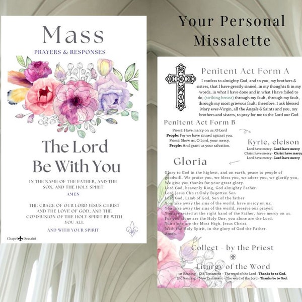Catholic Mass Missalette Card - Etsy