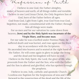 Nicene Creed - Catholic Profession of Faith - Catholic Prayers - Pink ...