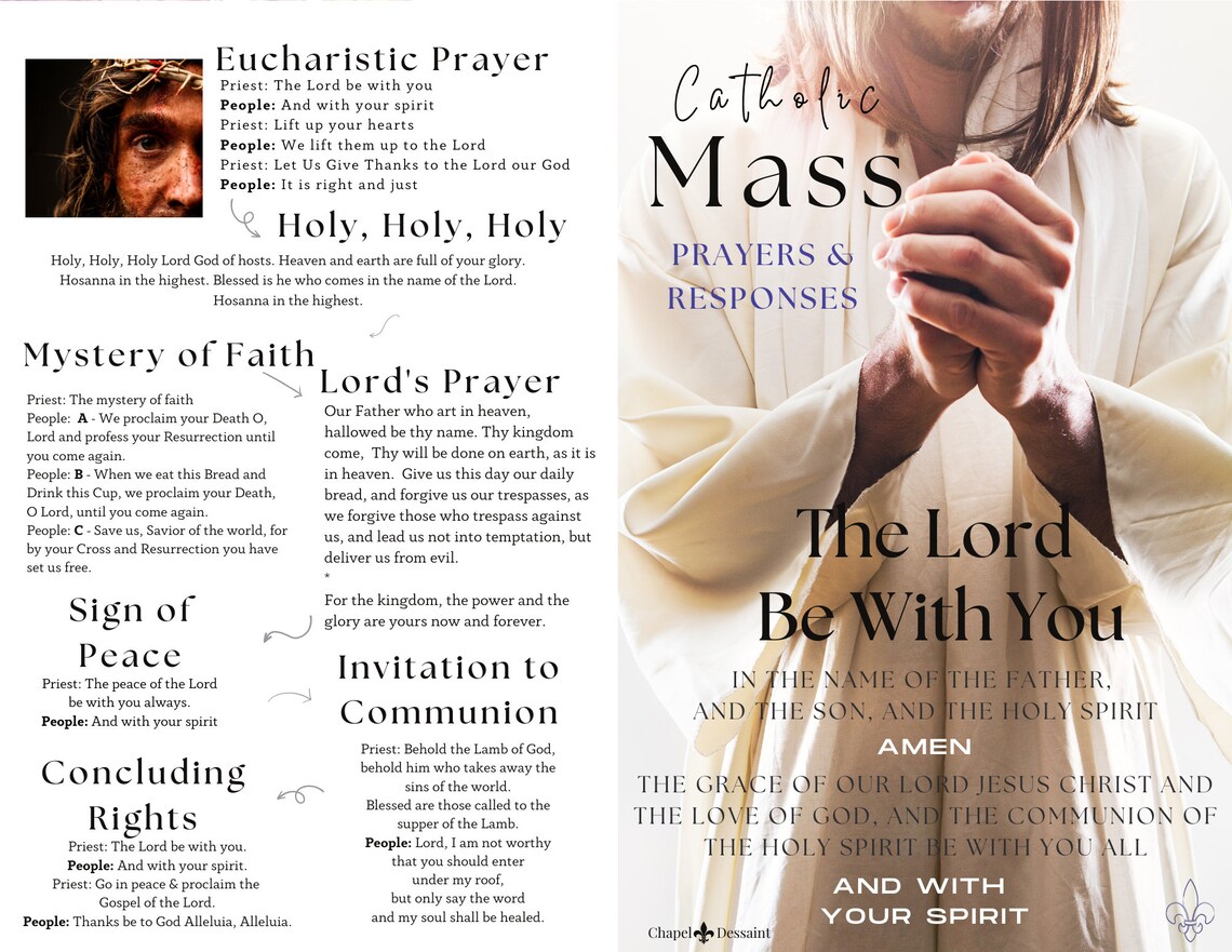 Catholic Mass Missalette, Beautiful Full Color, Matte Finish Card Stock ...