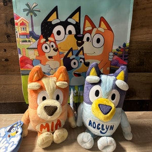 Muffin From Blueyy Show, Bingo, Socks Plushie 8" Stuffy, Personalized ...