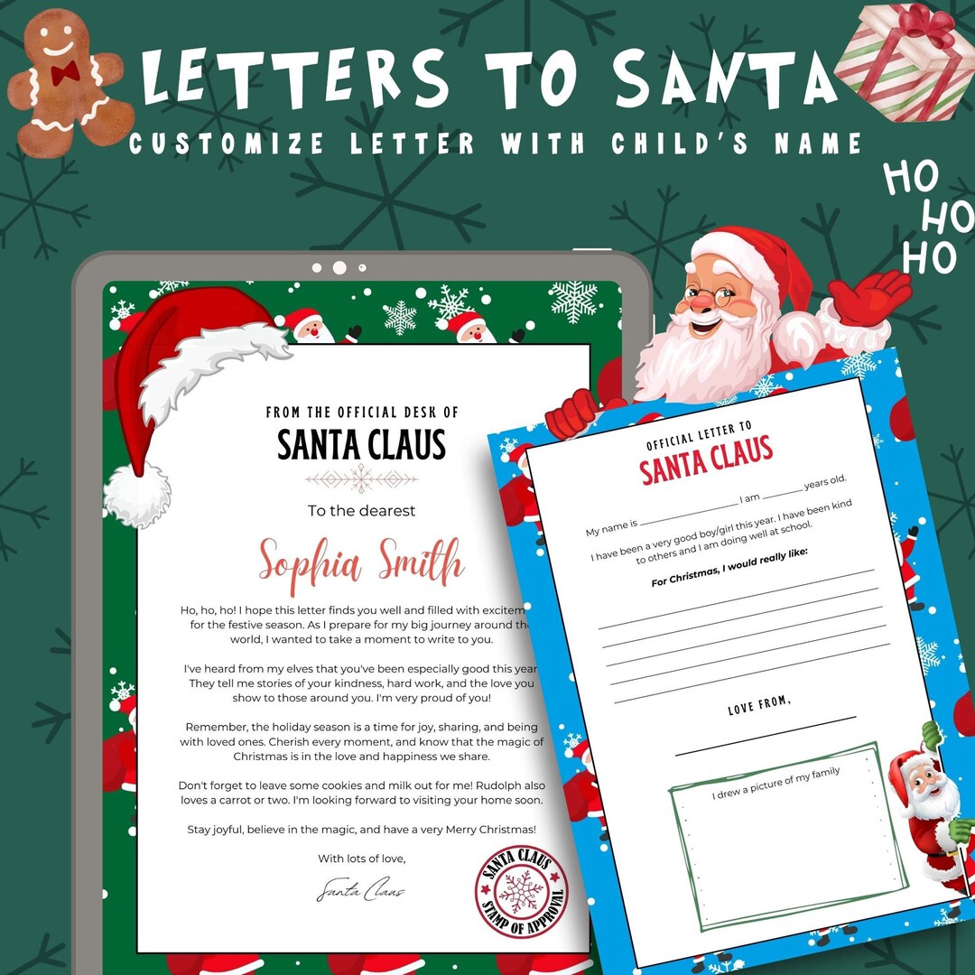 Christmas Letter Christmas Prints Digital Christmas Letter - Etsy