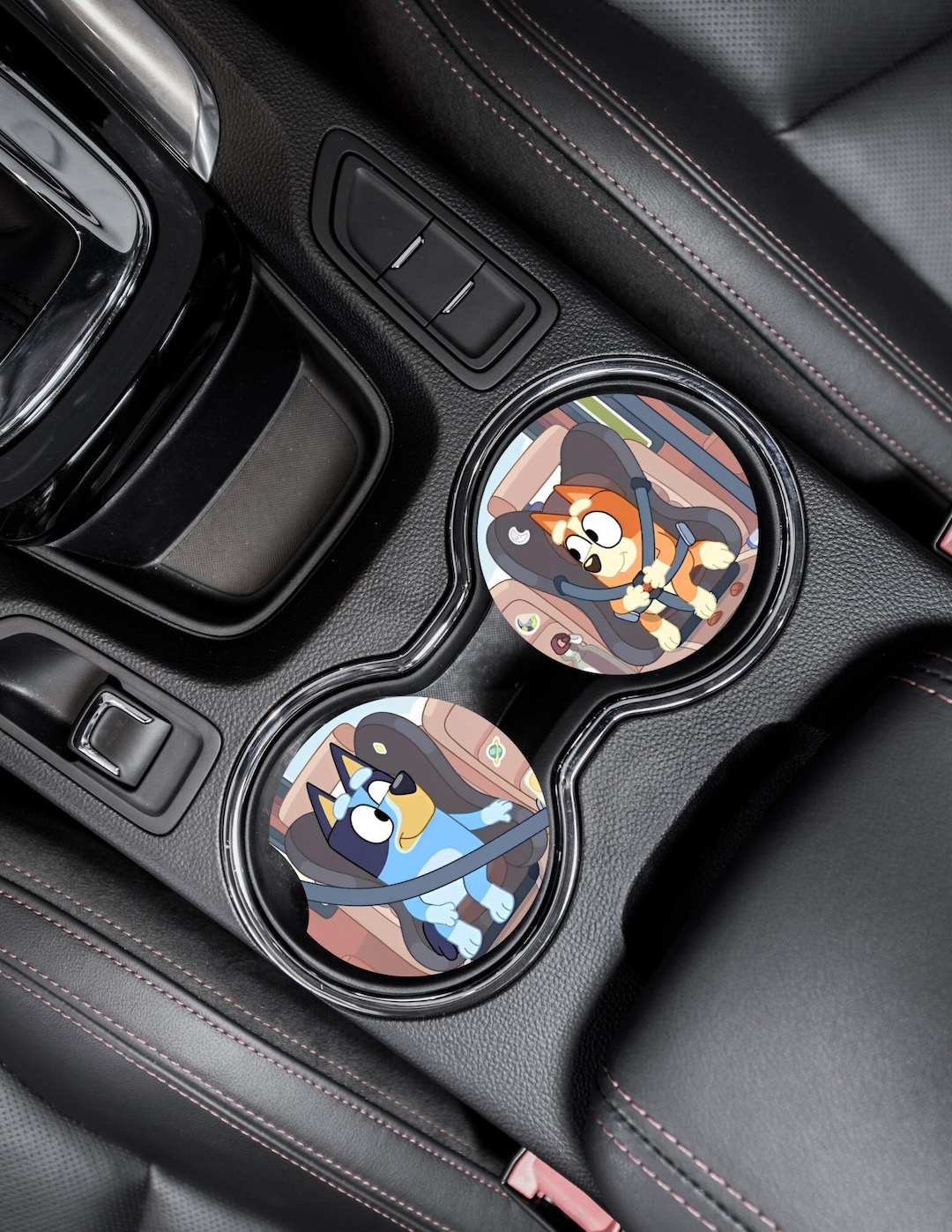 Blueyy and Bingo in Car Seat, Car Accessories, Blue Fan Gifts, Blue ...