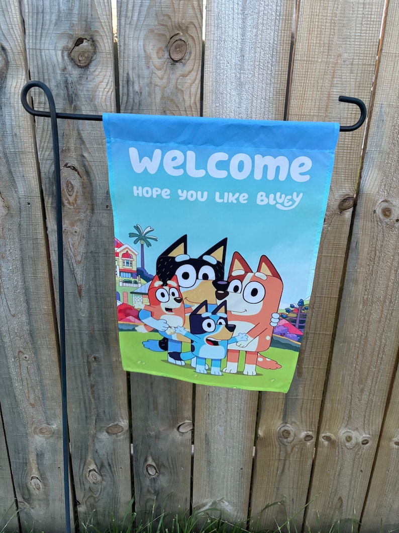 Blueyy Family Welcome Hope You Like Blueyy Garden or Yard Flag, House ...