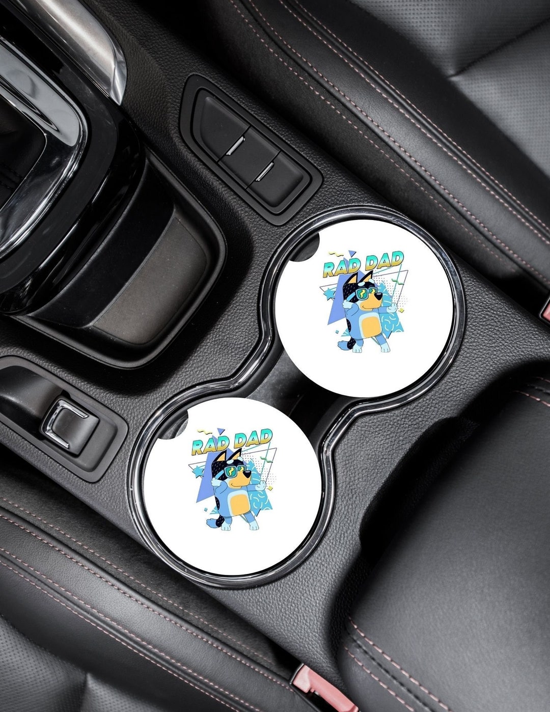 Blueyy Dad Bandit, Rad Dad Blueyy Parent Car Coaster, Car Accessory ...