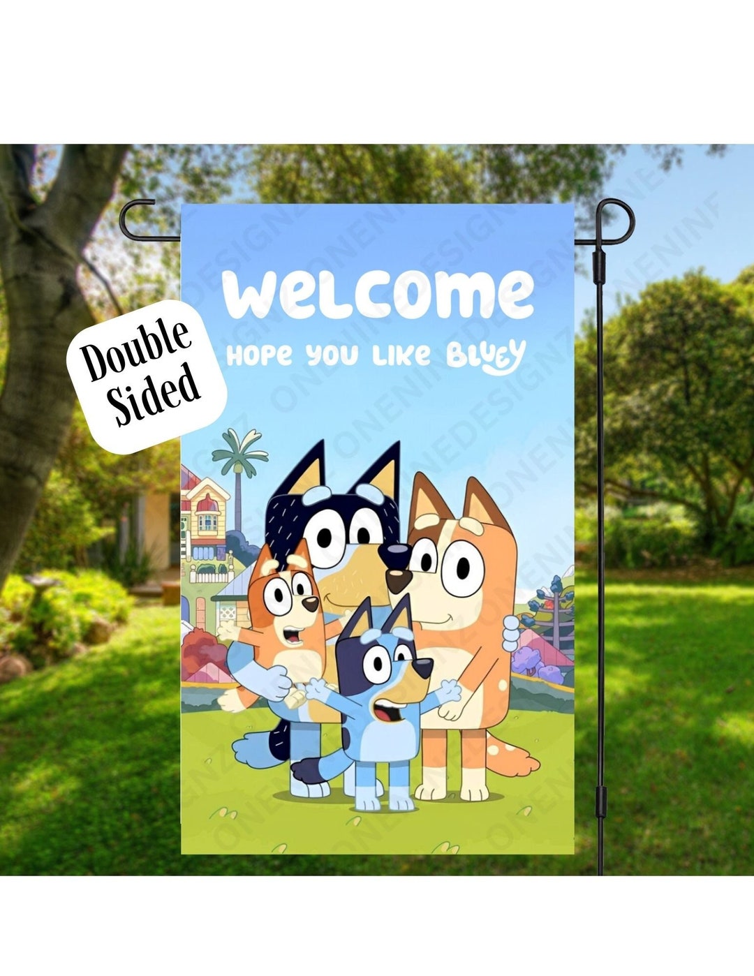 Blueyy Family Welcome Hope You Like Blueyy Garden or Yard Flag, House ...