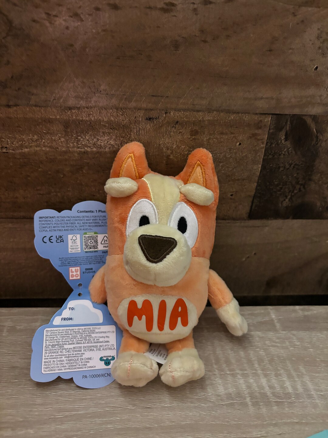 Muffin From Blueyy Show, Bingo, Socks Plushie 8" Stuffy, Personalized ...